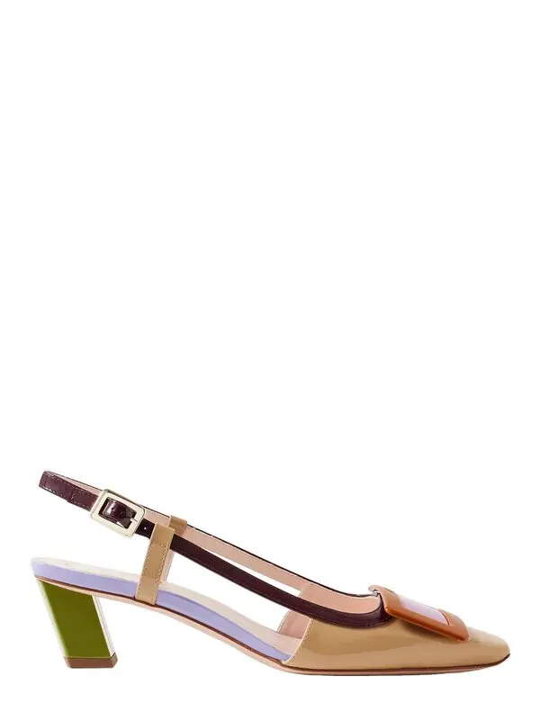 ROGER VIVIER Belle Vivier 45 Color-block Slingback Pumps - Multi