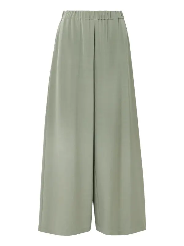 Max Mara Bonn Silk-blend Pants - Green