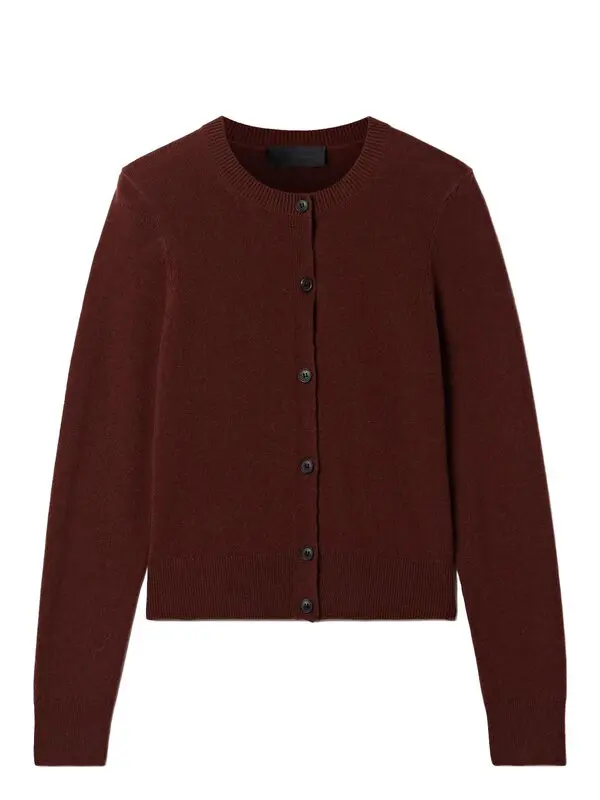 NILI LOTAN March Cashmere Cardigan - Burgundy