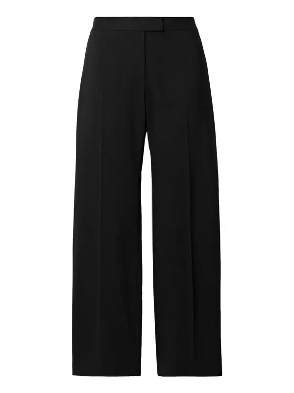 Khaite Cam Woven Straight-leg Pants - Black