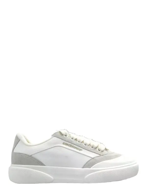 Casablanca Leather Low-top Sneakers With Suede Panel - White