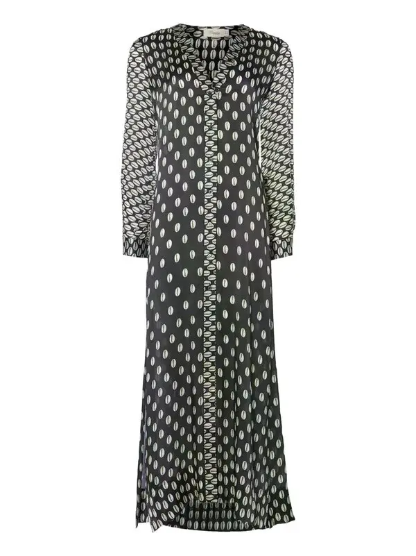 TEMPERLEY LONDON Cowrie Print Buttoned Coat - Black
