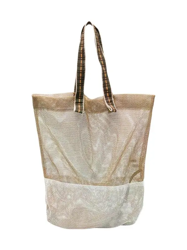 ÉPICE Large Mesh-panel Tote Bag - Neutrals