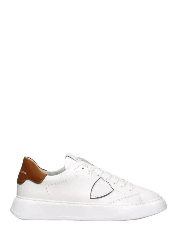 Philippe Model Temple Leather Low-top Sneakers - White