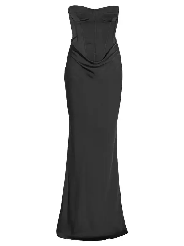 Remain Birger Christensen Corset Maxi Dress - Black