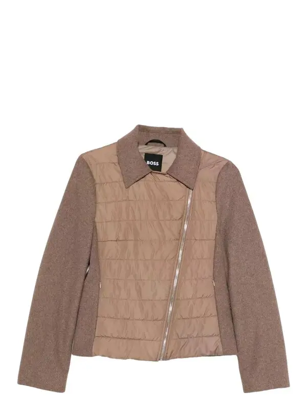BOSS Quilted Bomber Jacket - Neutrals