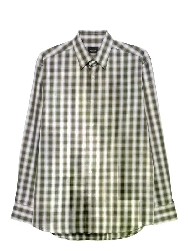 Brioni Checked Shirt - Green