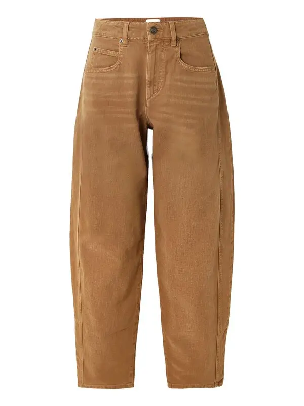 Isabel Marant Oriane Mid-rise Barrel-leg Jeans - Brown