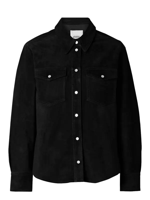 Isabel Marant Delcia Suede Shirt - Black
