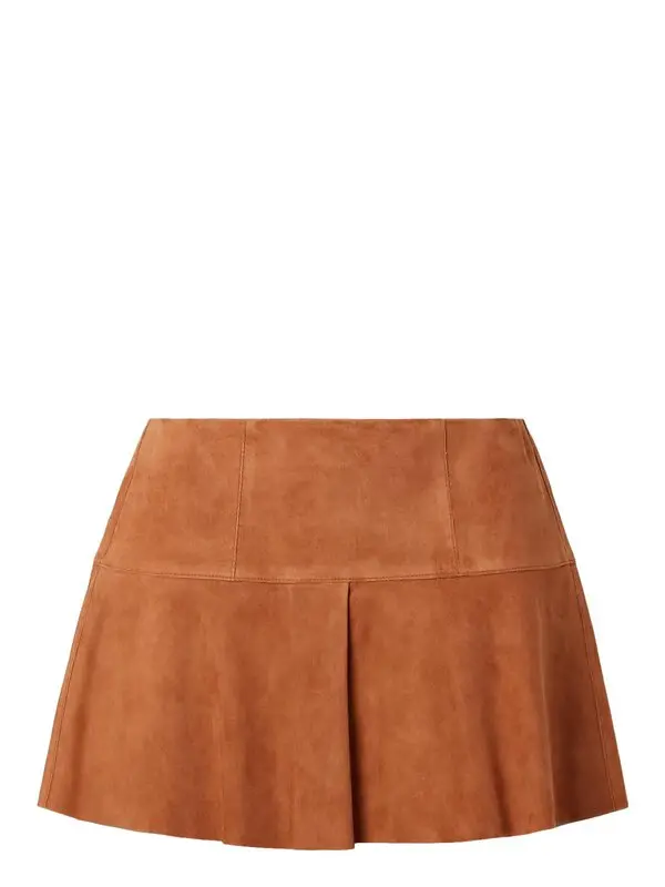 Isabel Marant Dilara Pleated Mini Skirt - Brown