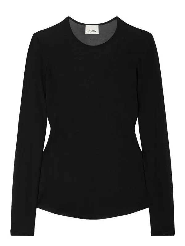 Isabel Marant Gaelle Jersey Top - Black
