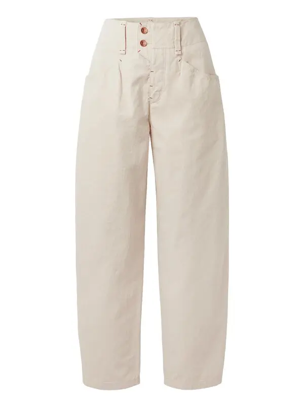 Isabel Marant Oumaya High-rise Barrel-leg Jeans - Ecru