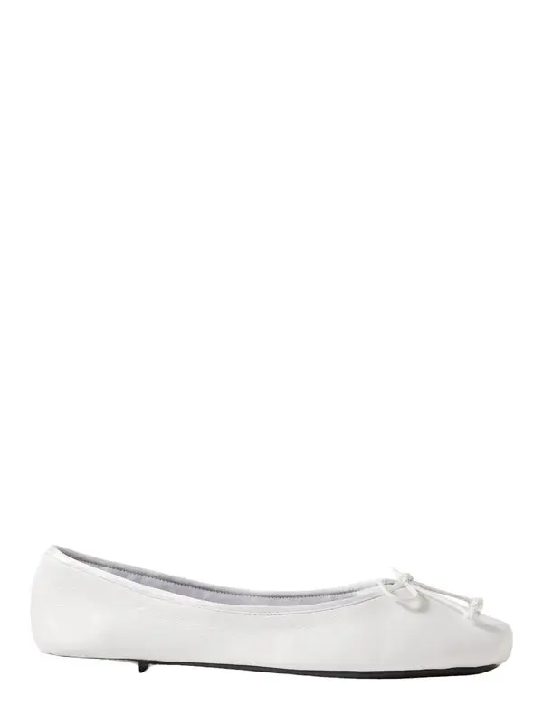 Khaite Charlotte Leather Ballet Flats - White