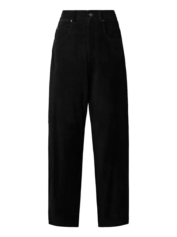 Isabel Marant Darielle Suede Tapered Trousers - Black