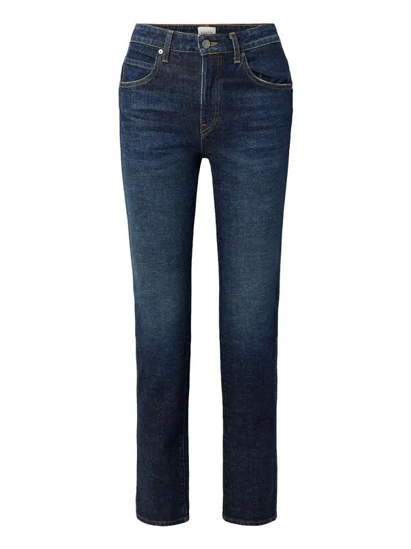Khaite Viv High-rise Slim-leg Jeans - Blue
