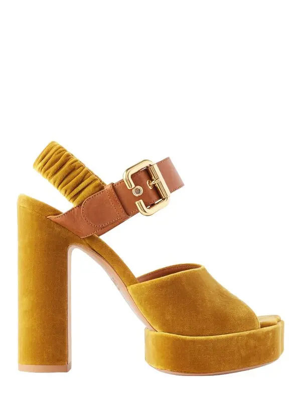 Chloé Paddington Platform Sandals - Yellow