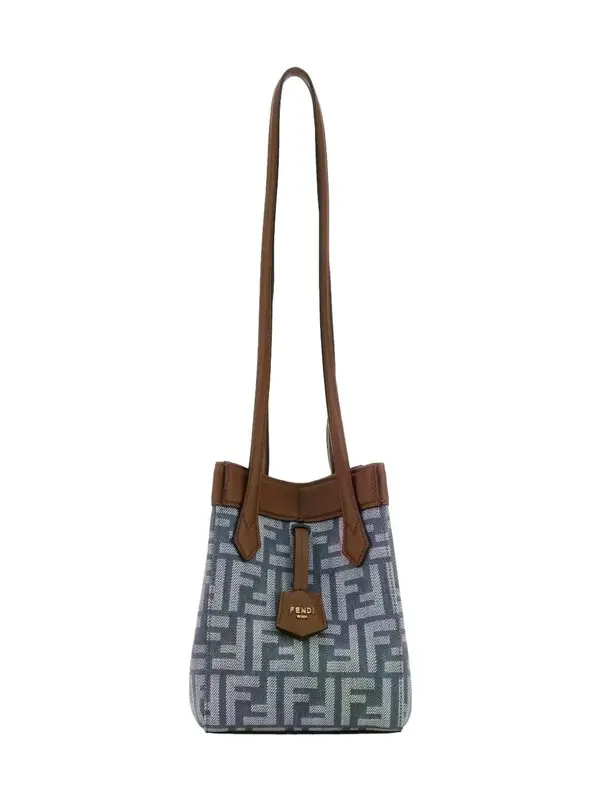 Fendi Mini Origami Monogram Bucket Bag - Blue