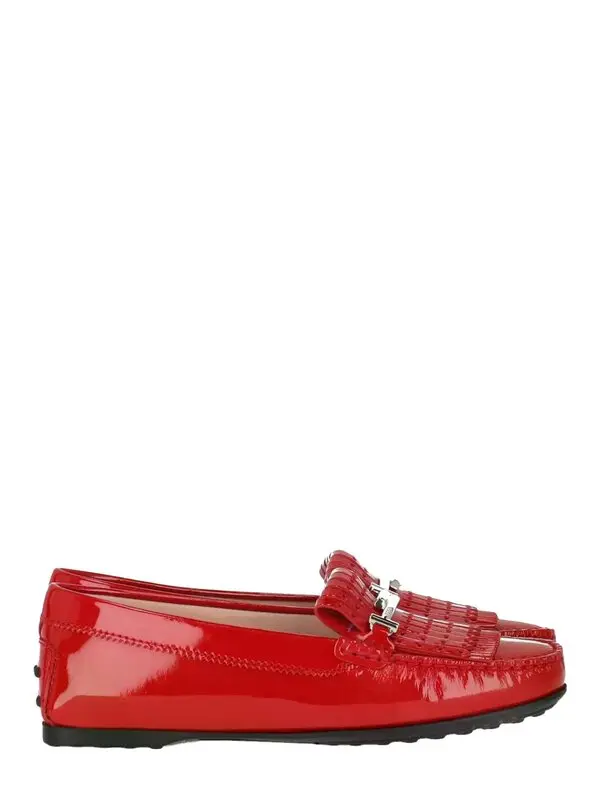 TOD'S Tasseled Loafers With Gommino Sole - Red