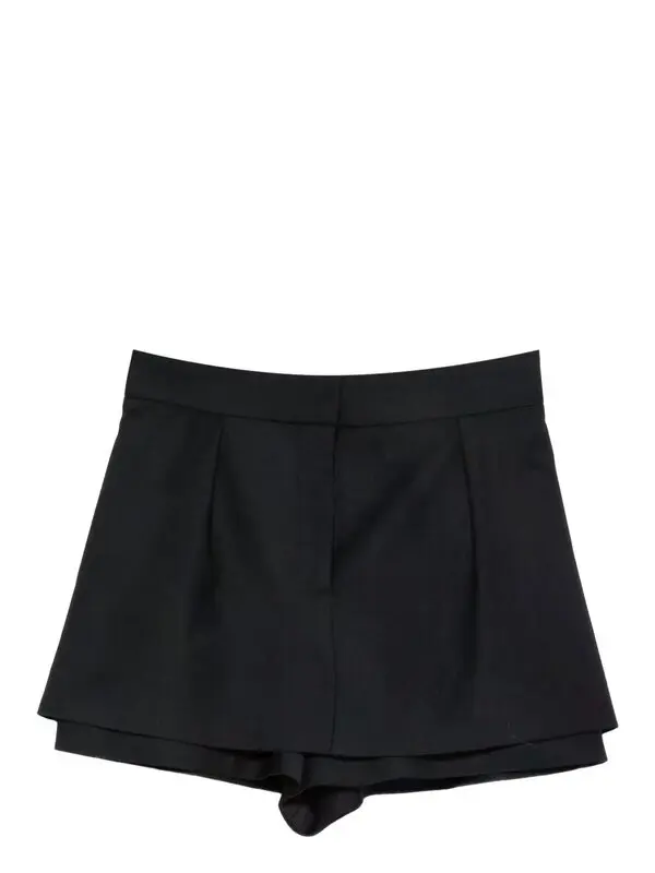 Maje Pleated Layered Shorts - Blue
