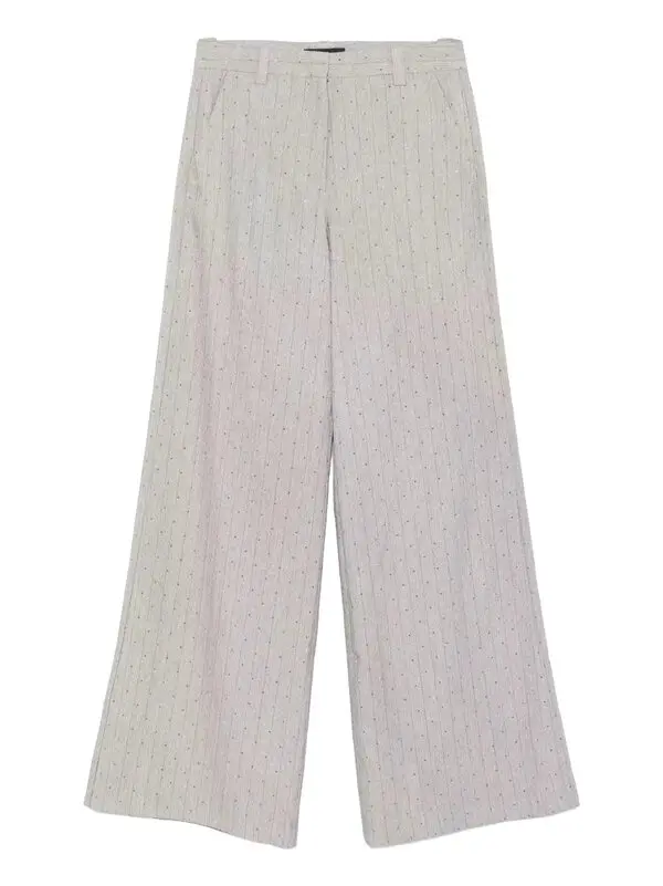 Maje Pinstriped Trousers - Grey