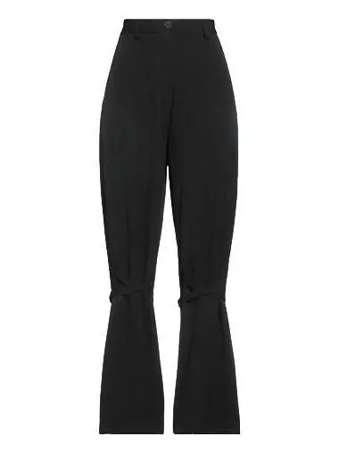 Isabel Benenato Flared Virgin Wool Blend Pants - Black