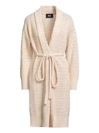 Alpha Studio Cardigan In Wool, Viscose, Polyamide, And Cashmere - Cream