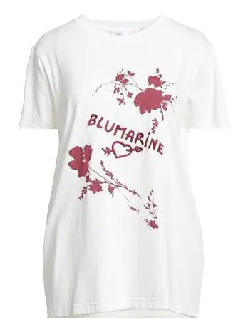Blumarine Printed Cotton T-shirt - White