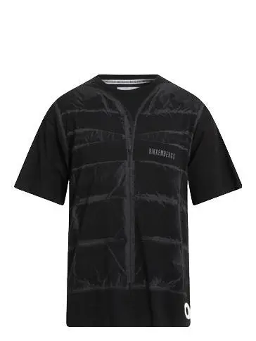 BIKKEMBERGS T-shirt Size Cotton, Elastane - Black