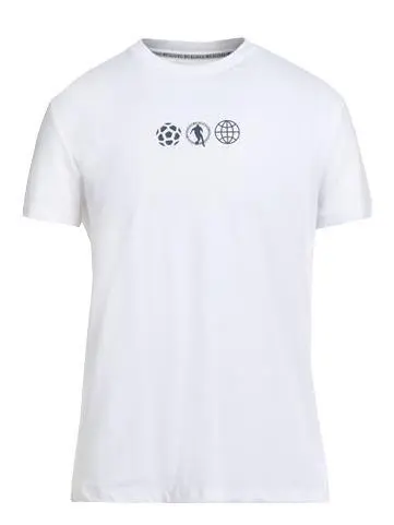 BIKKEMBERGS T-shirt Size Cotton, Elastane - White
