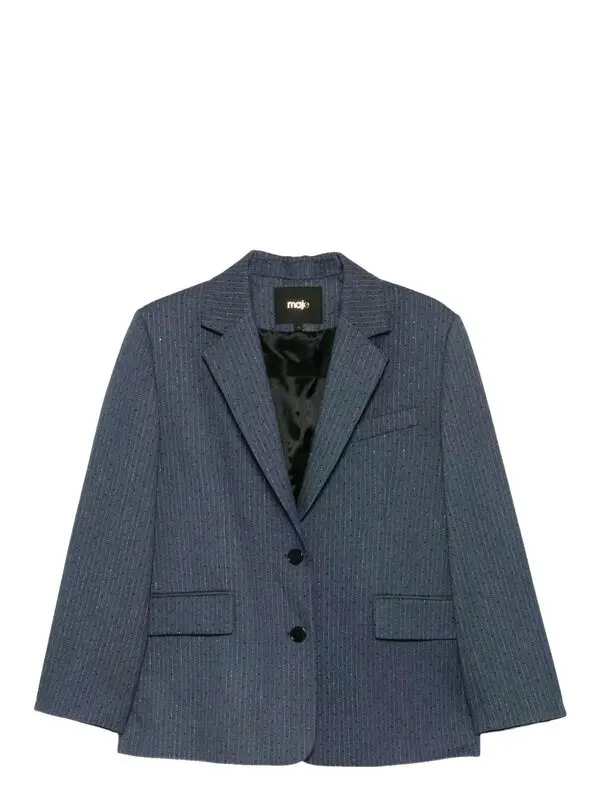 Maje Single-breasted Blazer - Blue