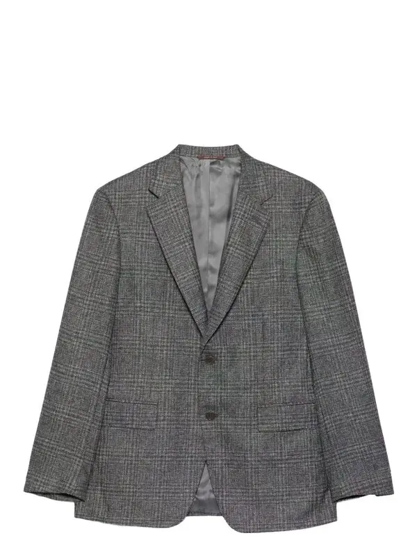 Canali Checked Two-button Blazer - Grey