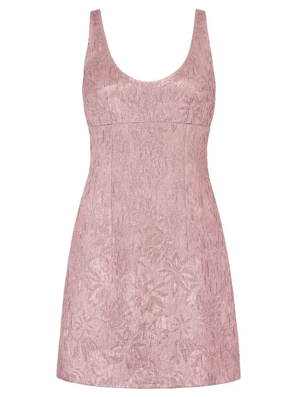 EMILIA WICKSTEAD Einna Metallic Cloqué Dress - Pink