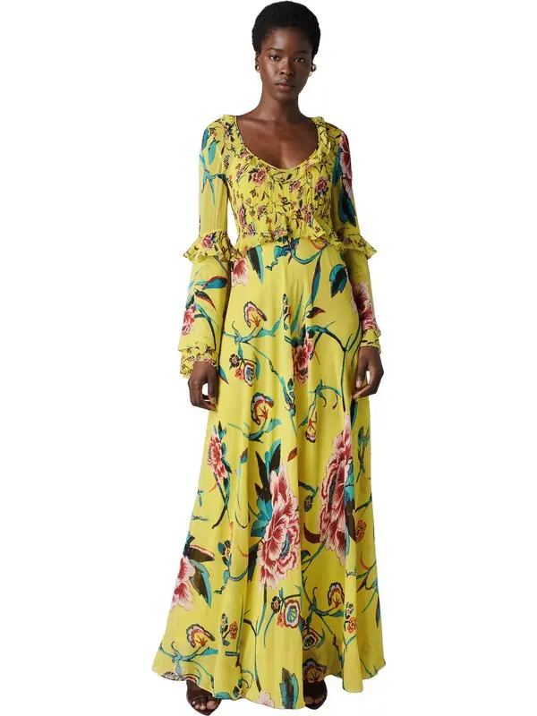 Diane Von Furstenberg Quinn Maxi Dress - Dancing Rose