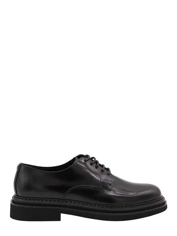 Dolce & Gabbana Leather Lace Up Shoes - Black