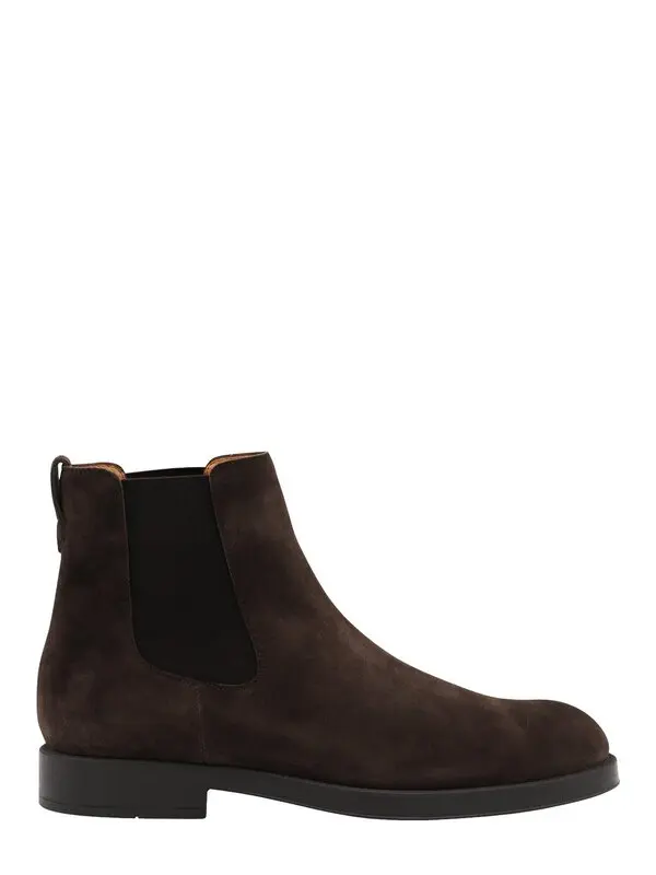 TOD'S Leather Ankle Boots - Brown