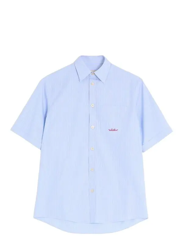Valentino Garavani Embroidered Cotton Shirt - Sky Blue