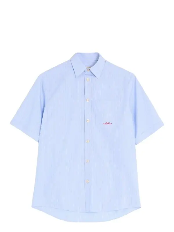 Valentino Garavani Embroidered Cotton Shirt - Sky Blue