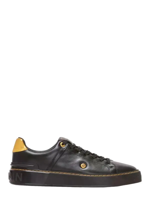 Balmain B-court Leather Sneakers - Black