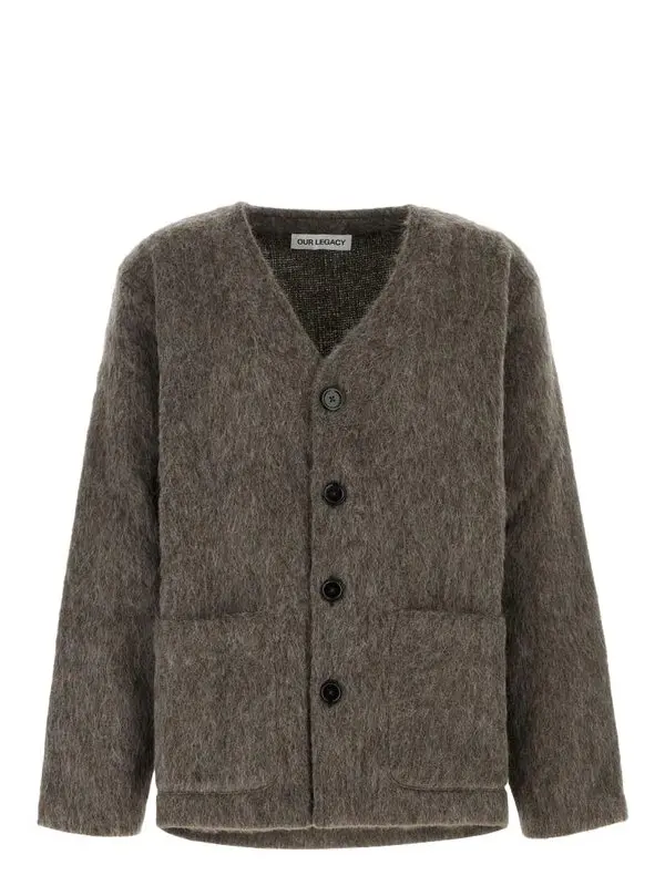 Our Legacy Mud Wool Blend Oversized Cardigan - Brown