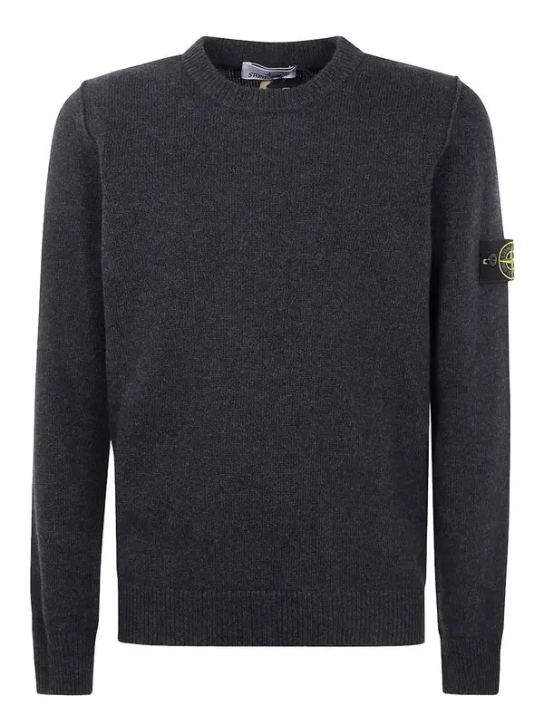 Stone Island Sweater - V0m65 Melange Charcoal