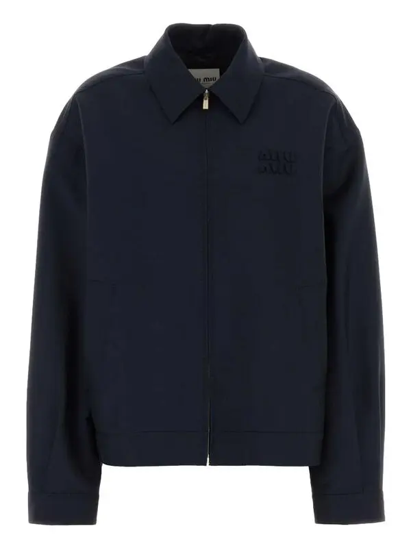 Miu Miu Mohair-blend Jacket - Blue