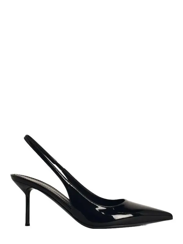 Paris Texas Lisia Leather Slingbacks - Black