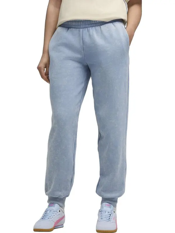 PUMA Elevated Essentials Acid Wash Fleece Sweatpants - Blue