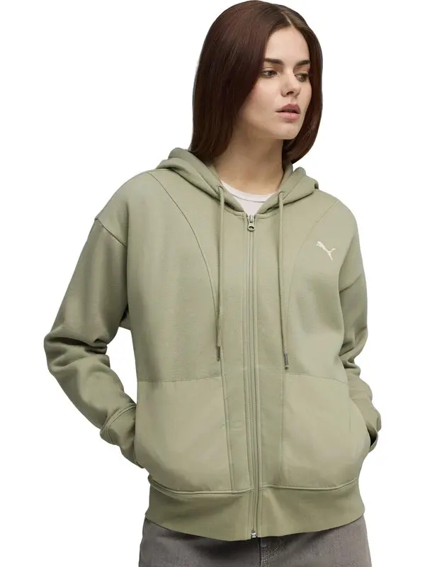 PUMA Relaxed Fit Zip-up Hoodie - Green