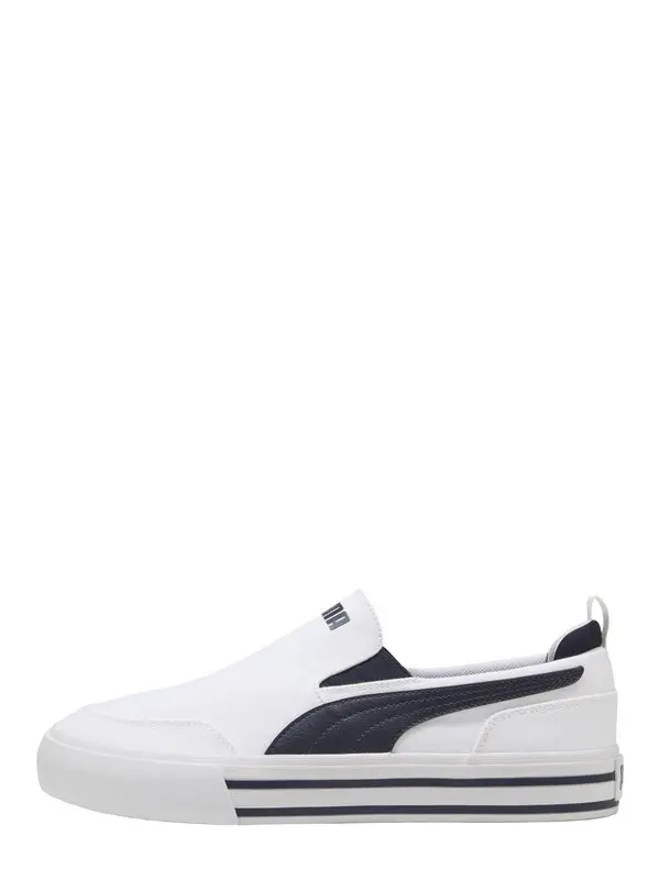 PUMA Court Classic Vulcanized Slip-on Sneakers - White