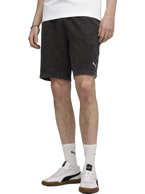 PUMA Essentials Elevated Acid Wash Shorts - Black