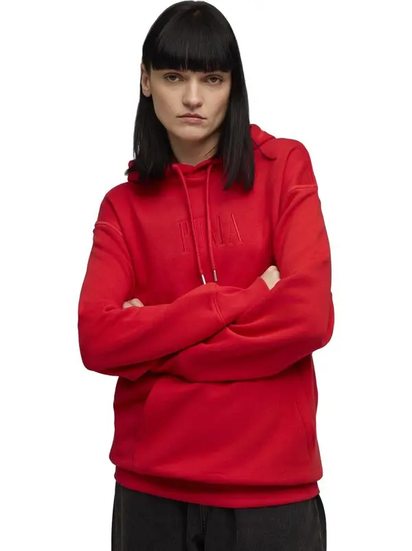 PUMA Premium Essentials Graphic Hoodie - Red