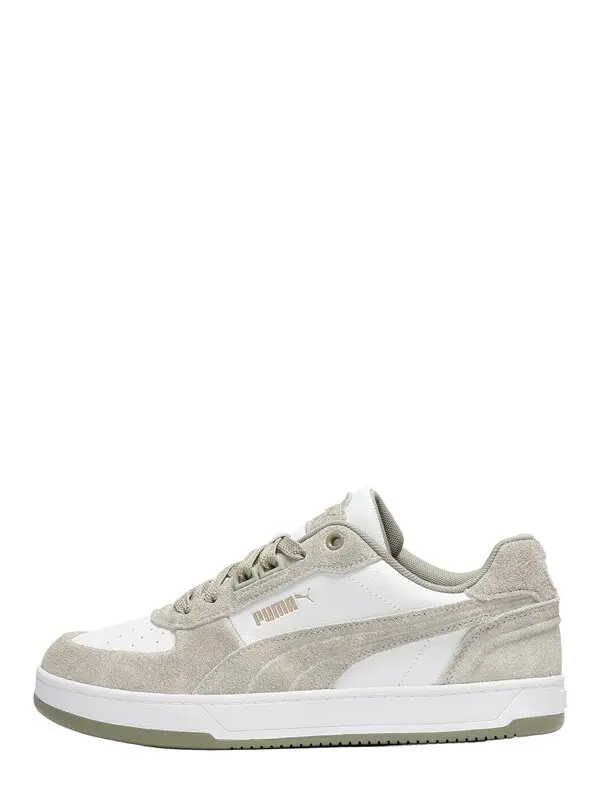 PUMA Caven 2.0 Lux Suede Distressed Sneakers - White