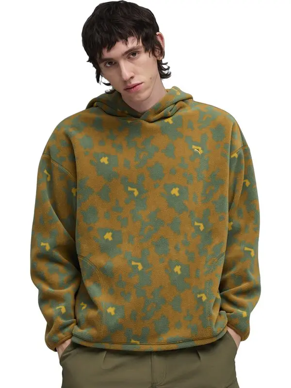 PUMA Patterned Fleece Hoodie - Green