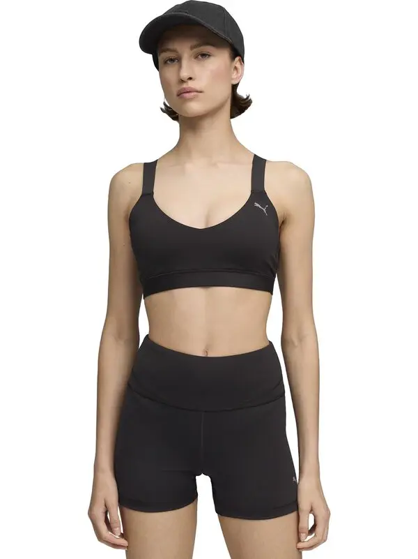 PUMA Shape Moisture Wicking, Low Impact Sports Bra - Black